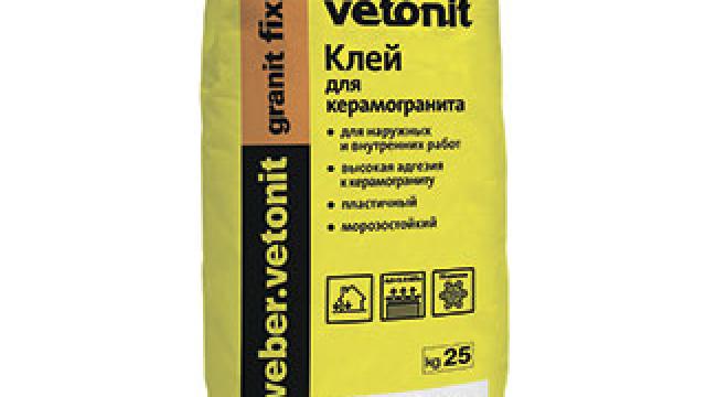 Новинка! Клей для керамогранита weber. vetonit granit fix | Vetonit